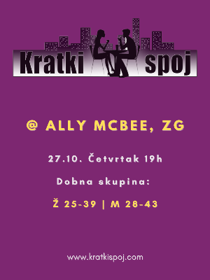 Ulaznice za KRATKI SPOJ - SPEED DATE U ZAGREBU! (25 - 43 God.), Caffe bar Ally McBee, Zagreb ...